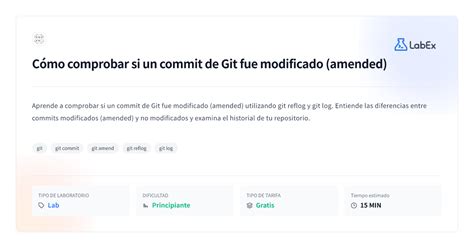 Cómo Comprobar Si Un Commit De Git Fue Modificado Amended Labex