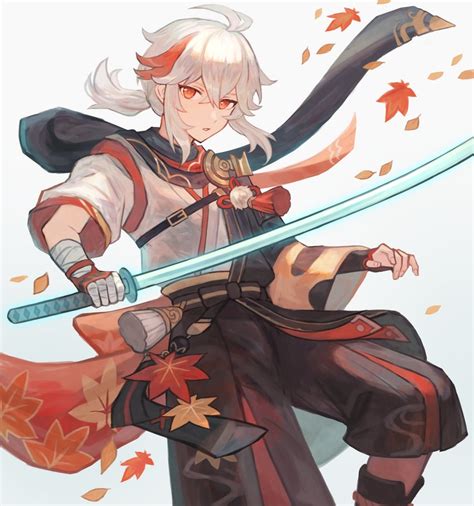 Kaedehara Kazuha Genshin Impact Drawn By Alca Danbooru