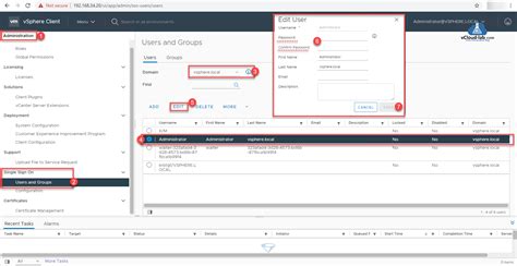 How To Reset Vcenter Server Sso Administratorvspherelocal Password Vgeek Tales From Real
