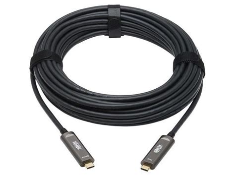 Tripp Lite Usb C Aoc Cable M M Usb 3 2 Gen 2 10 Gbps Plenum Rated Fiber Active Optical Cable