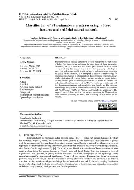 Indian Classical Dance Mudra Classification Using Hog Features And Svm Classifier Pdf