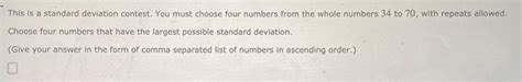 Solved This Is A Standard Deviation Contest You Must Choose