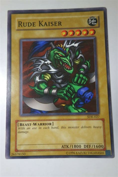 Rude Kaiser Sdk027 Yugioh Card Values Mavin