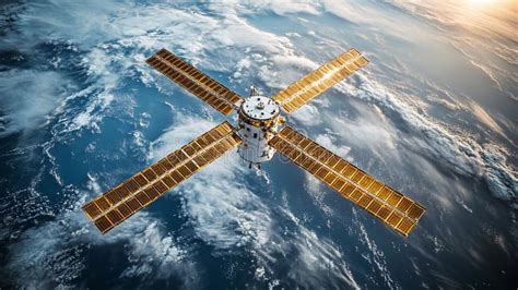 A Satellite Orbiting Earth Showcasing Technology And Space Exploration Stock Footage Video