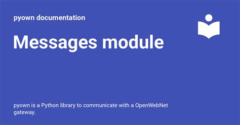 messages module pyown documentation