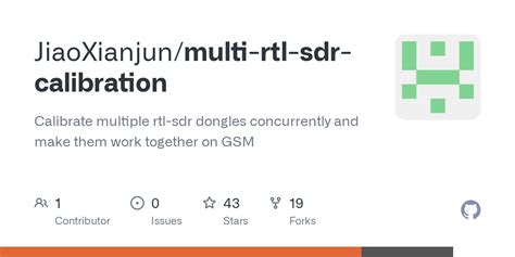 Github Jiaoxianjunmulti Rtl Sdr Calibration Calibrate Multiple Rtl