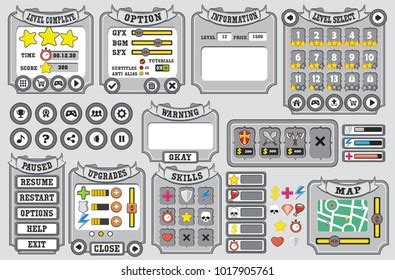 Illustration Of Platform Game User Interface Stock Vector Royalty Free 1039336174 Shutterstock