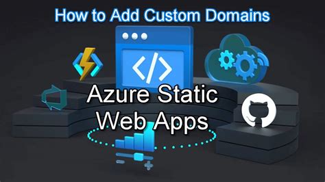 how to add custom domain to azure static web app youtube
