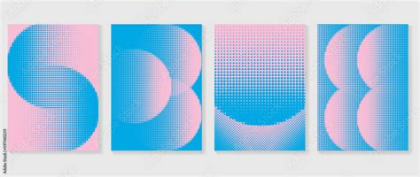 Abstract Gradient Background Vector Set Minimalist Style Cover Template With Vibrant Color Dot