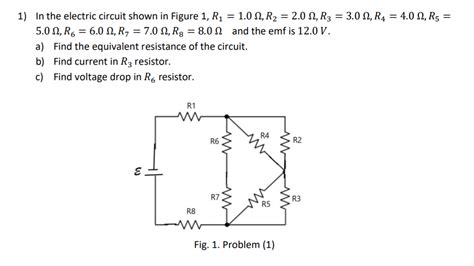 Solved In The Electric Circuit Shown In Figure 1 𝑅1 10