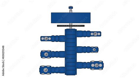 Reciprocating Compressor Drawing Showing A Six 6 Throw Api 618 Frame Driven By A Synchronous