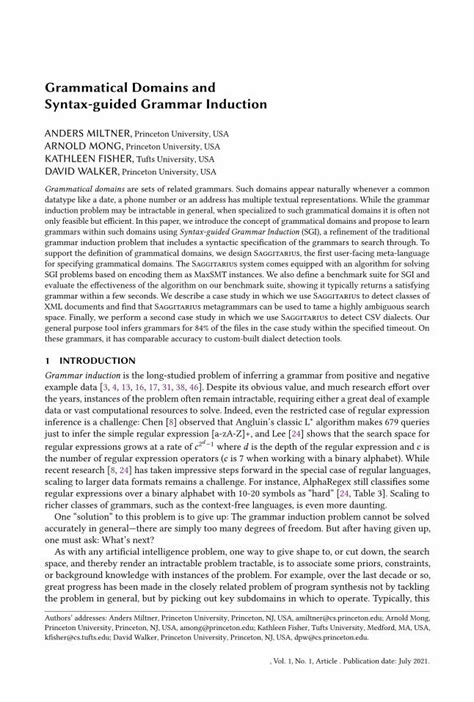 PDF Grammatical Domains And Syntax Guided Grammar Induction DOKUMEN