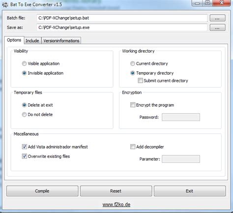 repackage an application silent install batch to exe converter