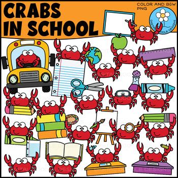 Crabs In School Clipart By Digital Doodle Designs Tpt
