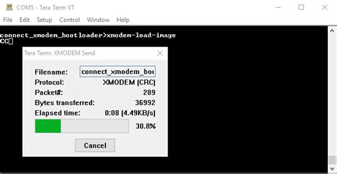 Connect Upload Firmware Image For Ota Distribution Over Xmodem Uart