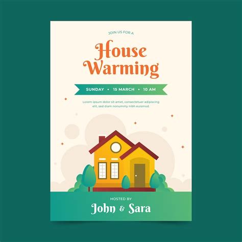 Premium Vector House Warming Party Invitation Design