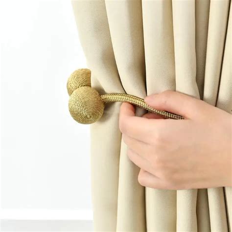 2 шт., магнитные подхваты для штор для дома, плетеные сферические ...