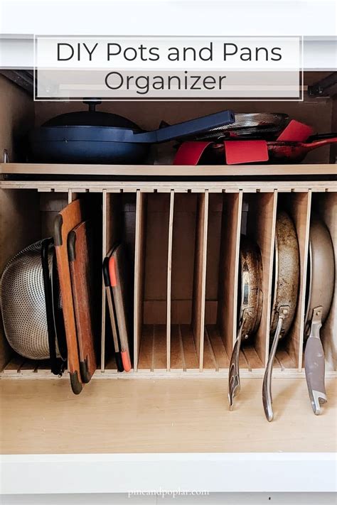 DIY Pots And Pans Organizer Pine And Poplar