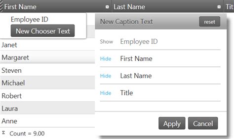 configuring column hiding iggrid ignite ui™ help