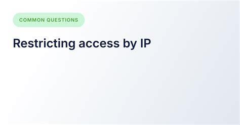 Restricting Access By IP DeployBot Help Center
