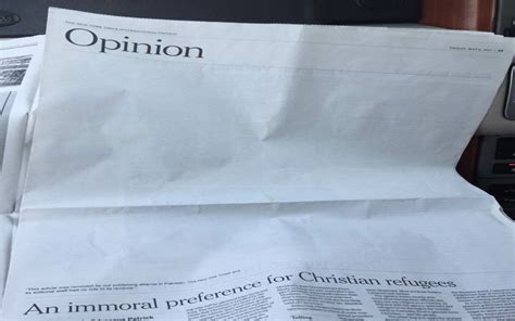 New York Times Article Criticizing Army Censored Replaced With Blank