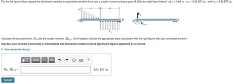 Solved For The Left Figure Below Replace The Distributed