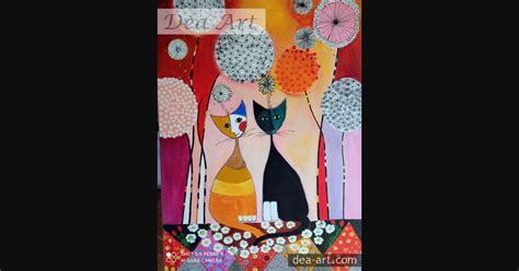 Картина Котки под глухарчетата от Силвия Герова Дея Арт