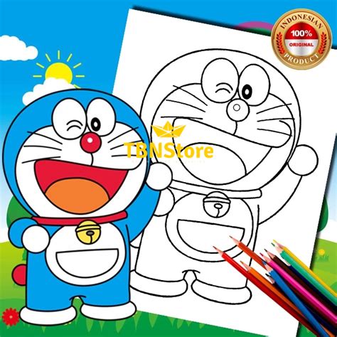 Jual Gambar Sketsa Mewarnai ~ Doraemon Seketsa Lukis Drawing Sketch Menggambar A4 Bukan