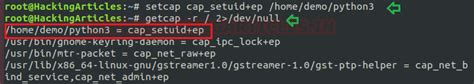 Linux Privilege Escalation Using Capabilities Hacking Articles