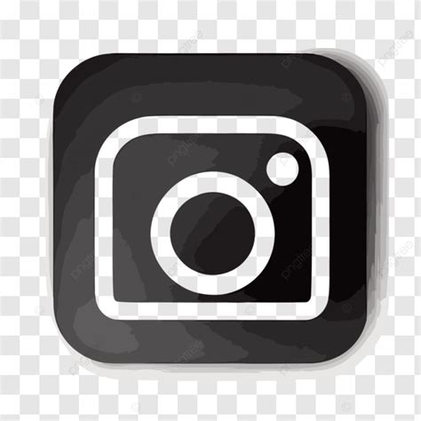 흰색 바탕에 흑백 인스타그램 아이콘 벡터 흰색 배경에 인스타그램 업로드의 단순한 검은색 아이콘 그림자 없음 작은 프레임 중앙 Png 일러스트 및 벡터 에 대한 무료