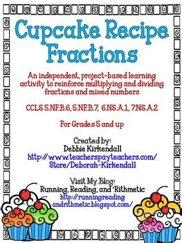 Recipes With Fractions And Mixed Numbers