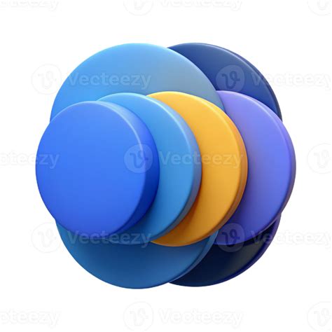 Timeless Avant Garde Clean Lines Overlapping Circles Flat Color Scalable Design Scalable