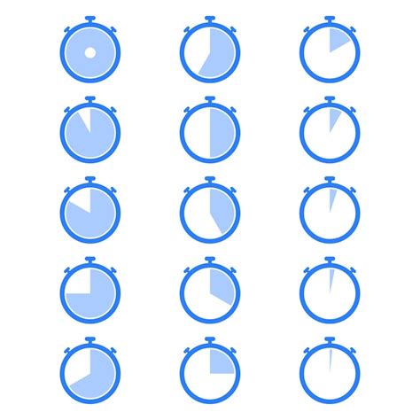 Un Icono De Cronómetro Simple De Una Hora A Un Minuto Vector Premium