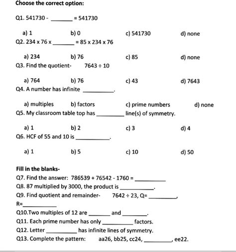 Maths Worksheet For Class 4 Math Worksheet Math Multiplication 1st Grade Math Worksheets