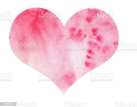 흰색 배경에 고립 된 여러 가지 빛깔의 손으로 그린 수채화 핑크 흰색 달콤한 마음 발렌타인 데이 카드 티셔츠 디자인