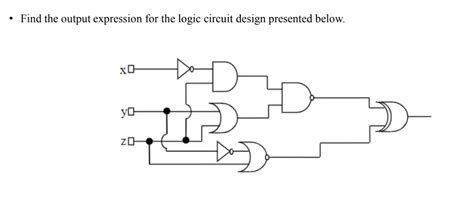 Solved Find The Output Expression For The Logic Circuit