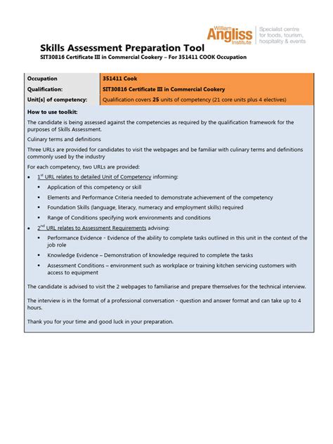 Preparation Toolkit For Cook Assessment Pdf Cooking Competence Human Resources Preparation Toolkit For Cook Assessment Pdf Cooking Competence Human Resources