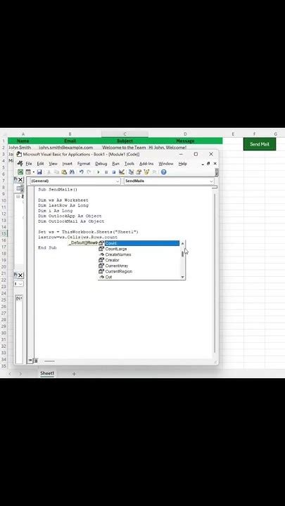 Automate Emails In Excel With Vba 🚀 Step By Step Tutorial For Beginners Shortsvideo Youtube