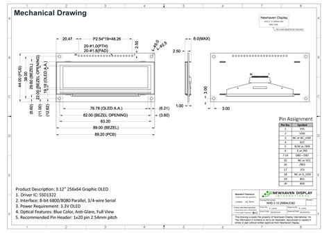 3 12 Inch Blue Graphic Oled Module