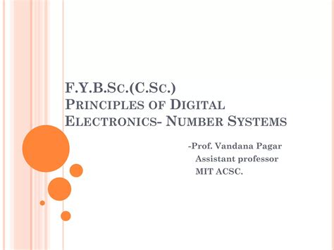 Digital Electronics Number Systems And Codes Pdf