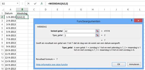 Tips Voor Excel Functie Weekdag