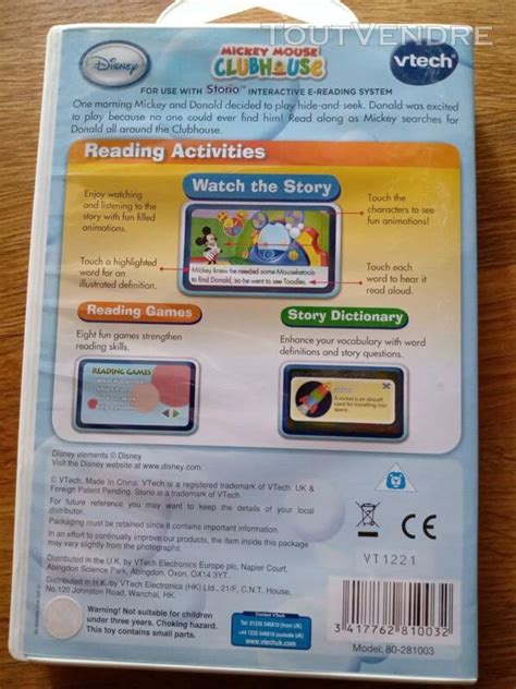 Vtech Disney Storio Mickey Mouse Clubhouse Game Dun Le Palestel 23800