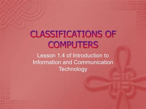 Classificationsofcomputerspptx Desktops Computing