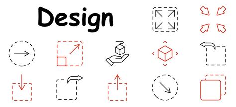 Premium Vector Resize Set Icon Expand Compress 3d Cube Directional