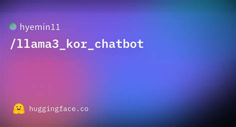 hyemin11 llama3 kor chatbot · datasets at hugging face