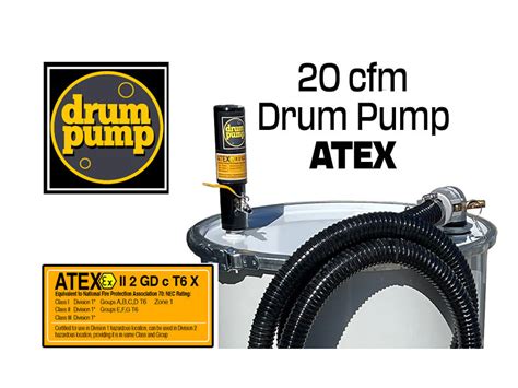Drum Pump 20 Cfm Explosion Proof Atex Certified Flammable Fluids Spillrite Industrial Air