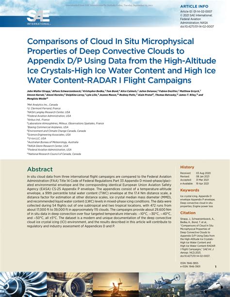 Pdf Comparisons Of Cloud In Situ Microphysical Properties Of Deep Convective Clouds To