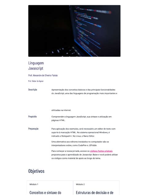 Linguagem Javascript Pdf