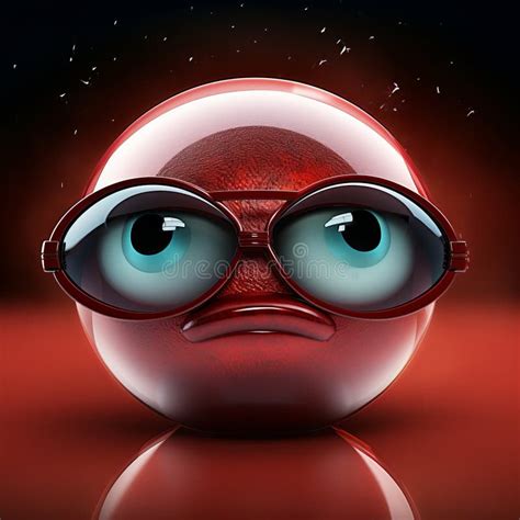 A Red Ball With Blue Eyes Stock Illustration Illustration Of Human 293334181