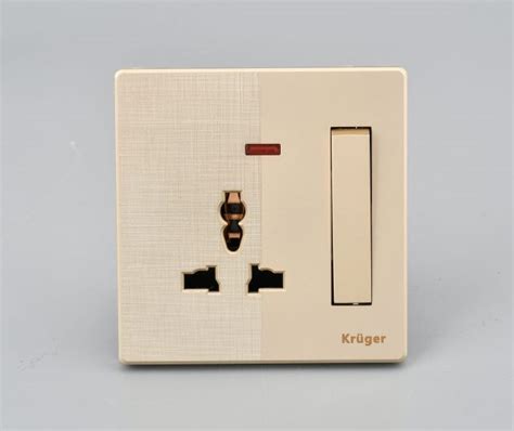 E63 13amp Single Multi Socket Gold Mathline Lighting